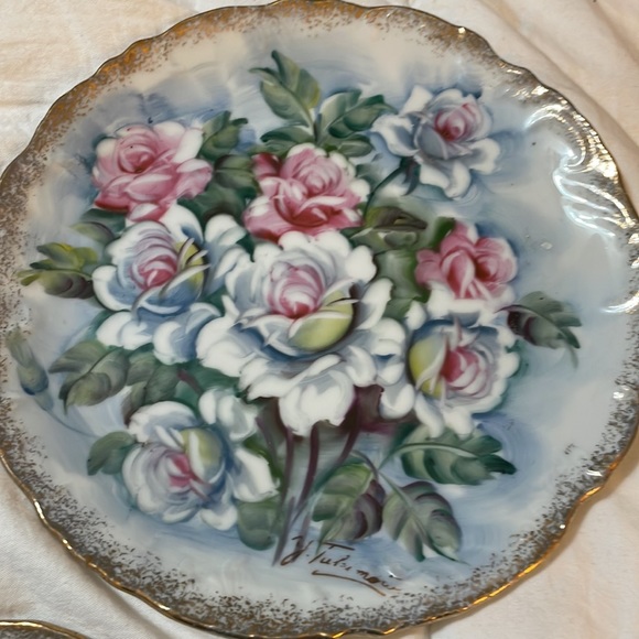 Ucagco | Dining | Vintage Ucagco Hand Painted Plates Set Of 3 | Poshmark